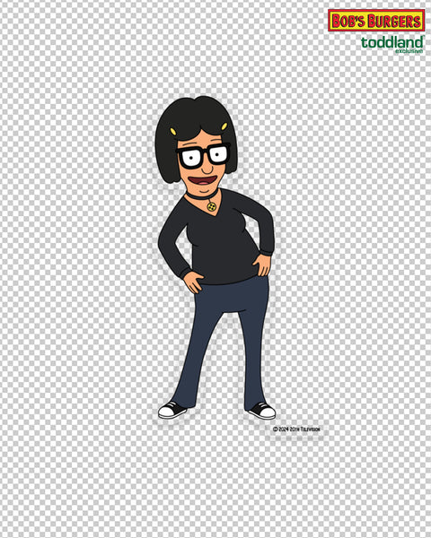 Bob's Burgers - VDD Tina Clear Die Cut Sticker – basekamp / toddland