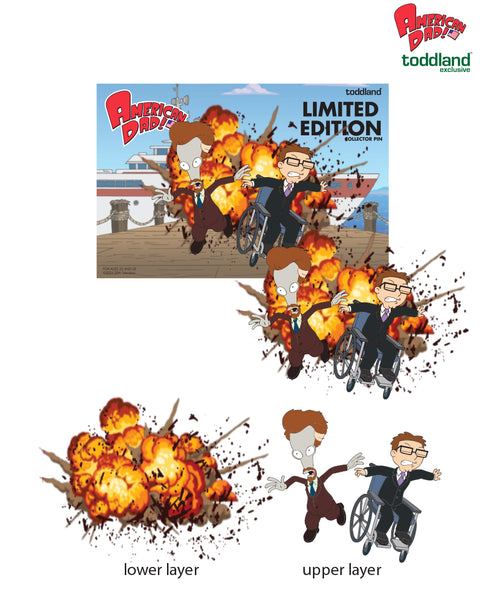 American Dad! - Wheels and the Legman Double Layer hard enamel pin ...