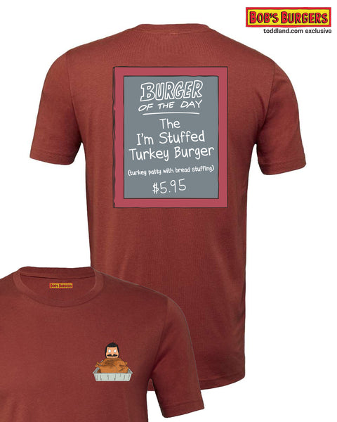 Bobs Burgers - Thanksgiving 2023 Burger of the Day Tee - rust ...