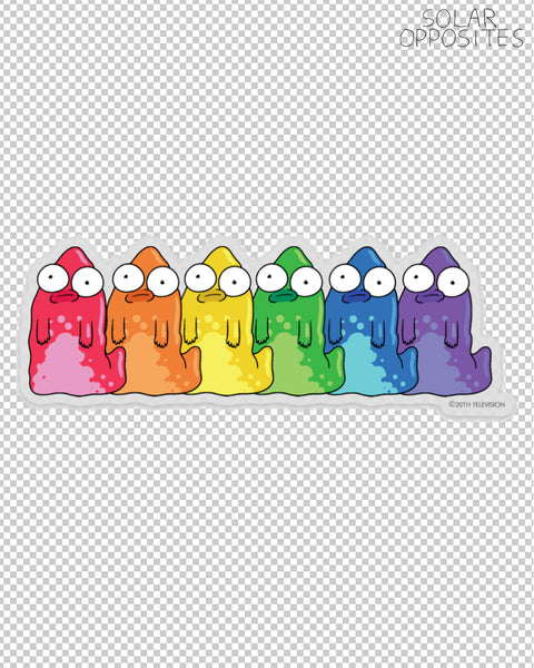 Solar Opposites - Pride Pupas - 2" clear die cut sticker – basekamp ...